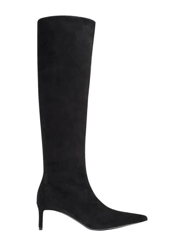 Khaite Ona Suede Knee-high Boots - Black