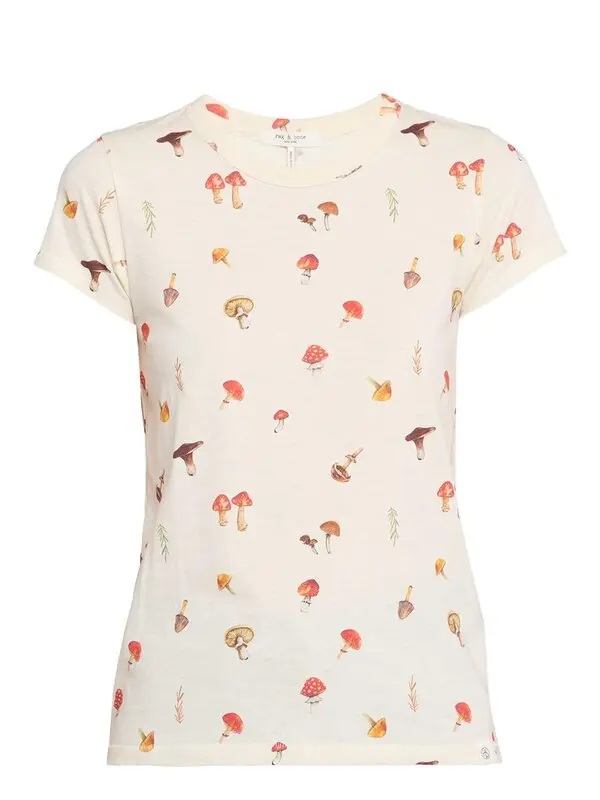 Rag & Bone Printed Crewneck Tee - Ivrmt