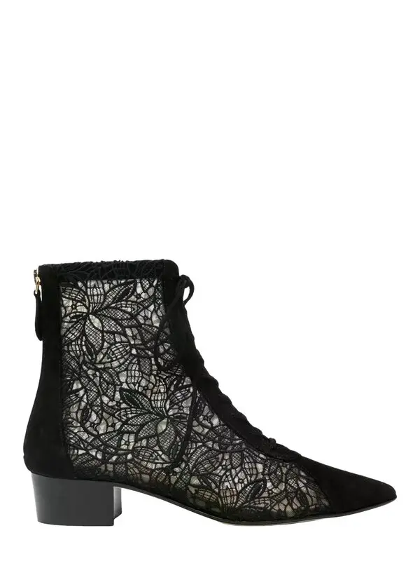 ARTEANA Lace-up Heeled Boots - Black
