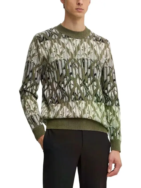Liu Jo Patterned Crew-neck Sweater - Green