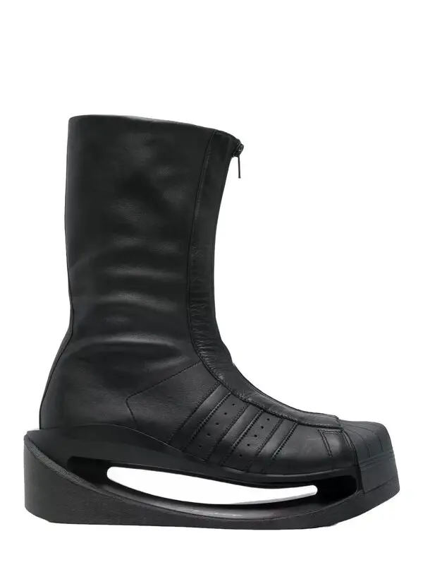Adidas Zip-front Platform Boots - Black
