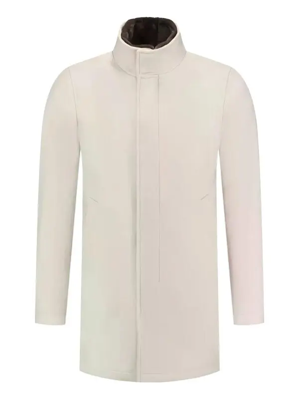 Herno High-neck Wool Coat - Neutrals