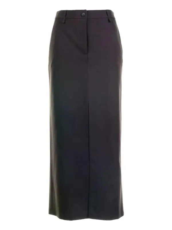 Seventy Straight-hem Button-fastening Midi Skirt - Brown