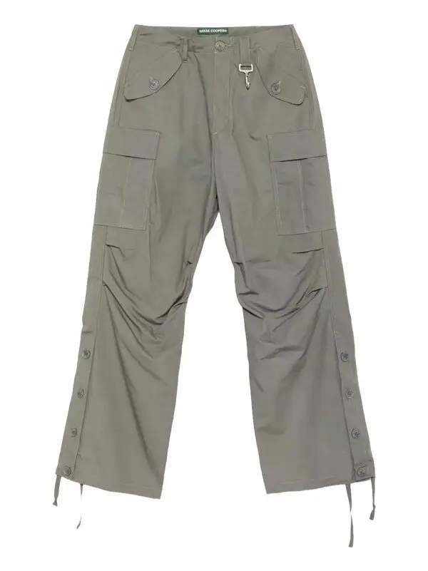 Reese Cooper Wide-leg Cargo Trousers - Green