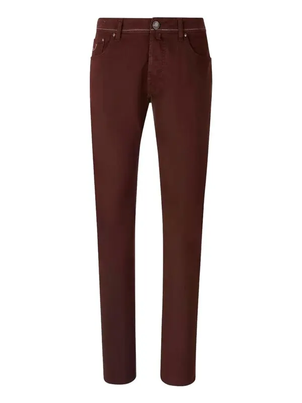 Jacob Cohen Logo-embroidered Jeans - Red