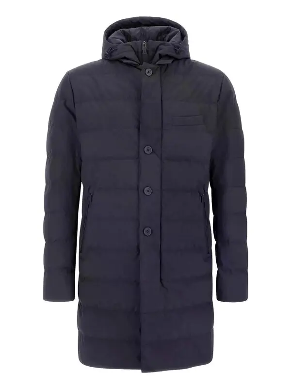 Herno Buttoned Padded Coat - Blue