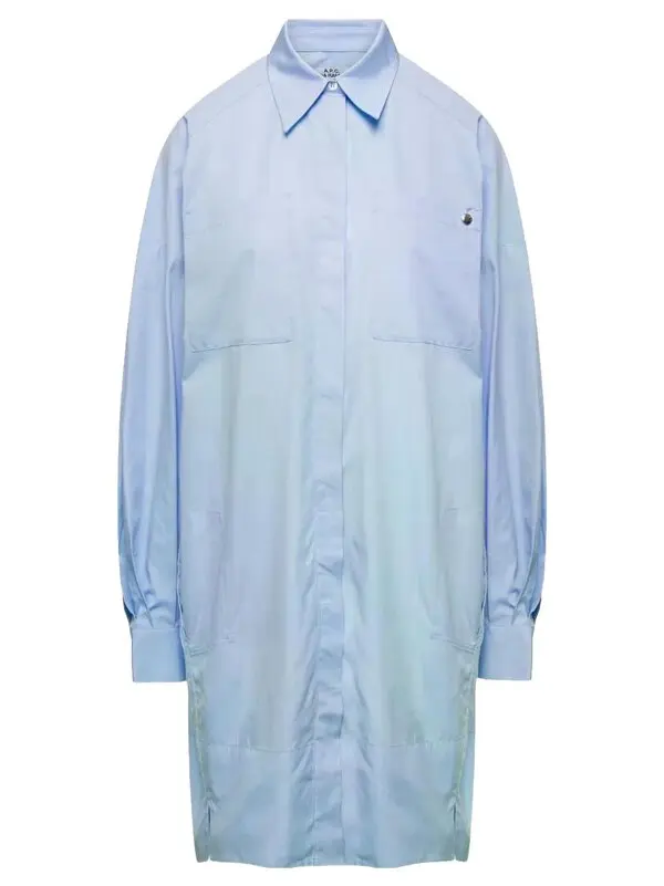 A.p.c. X Natacha Ramsay-levi Shirt Mini Dress - Blue
