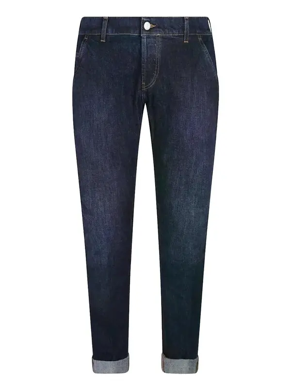 DONDUP Belt-loops Cuffed Jeans - Blue