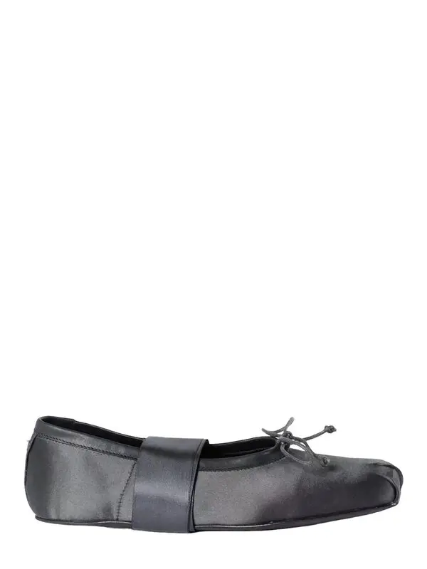 ANN DEMEULEMEESTER Satin Ribbon Ballet Flats - Grey