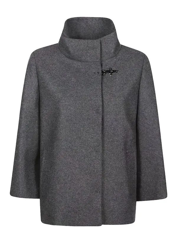 FAY High-neck Toggle-fastening Jacket - Grey