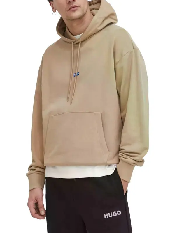 Hugo Boss Logo-patch Hoodie - Neutrals