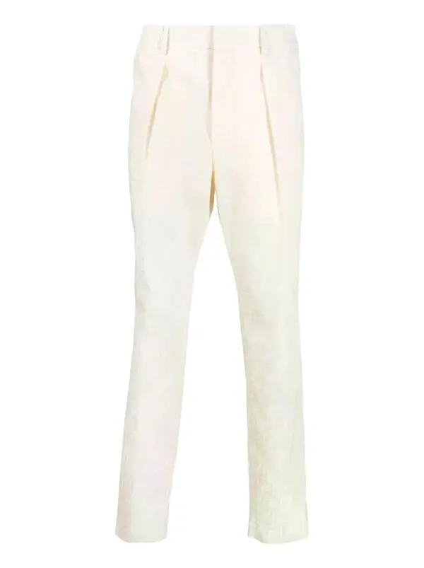 Fendi Ff-motif Tailored Trousers - Neutrals