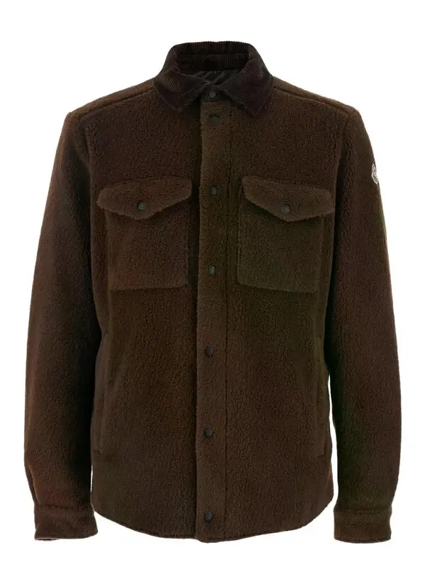 Moncler Fleece Shirt Jacket - Brown