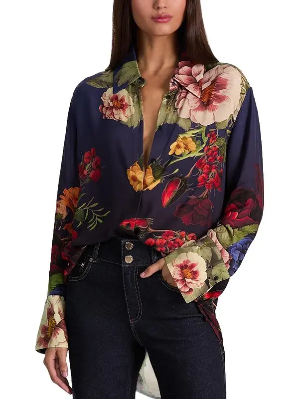 Alice + Olivia Finely Oversized Blouse - Magic Garden Gradient