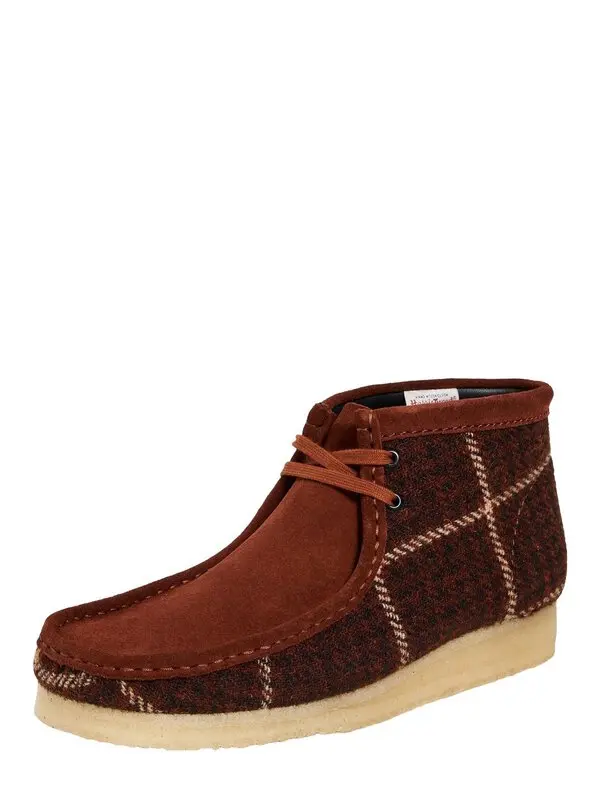 Clarks Wallabee Boots - Rust Tweed Combi
