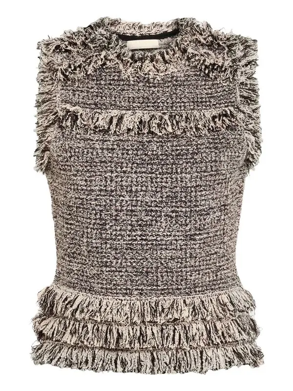 Ulla Johnson Kassi Knit Tweed Top - Dawn