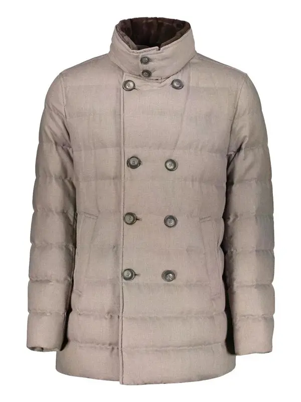 Herno Double-breasted Jacket - Neutrals