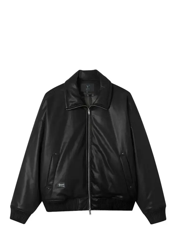 FIVE CM High-neck Jacket With Ribbed Cuffs - Black