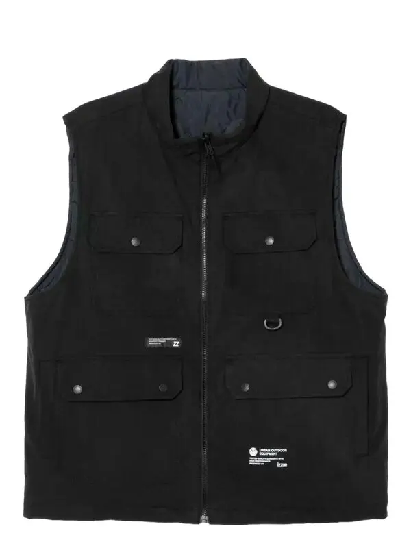 Izzue Logo-patched Gilet - Black