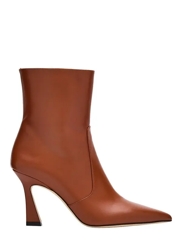STUART WEITZMAN 85mm Vinnie Leather Booties - Saddle