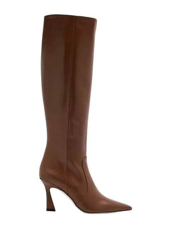 STUART WEITZMAN 85mm Vinnie Leather Knee-high Boots - Brown