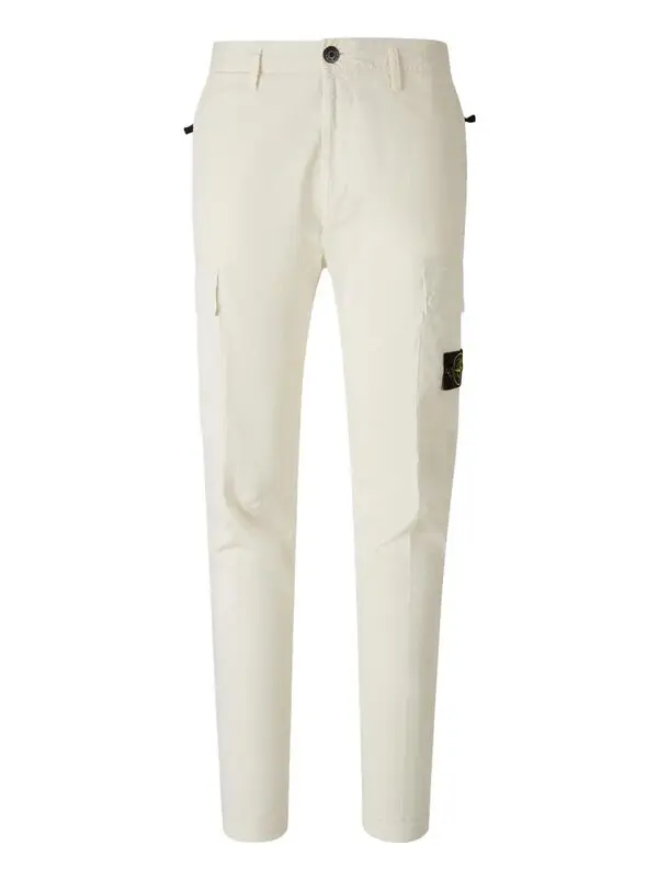 Stone Island Straight Fit Cargo Pants - Beige