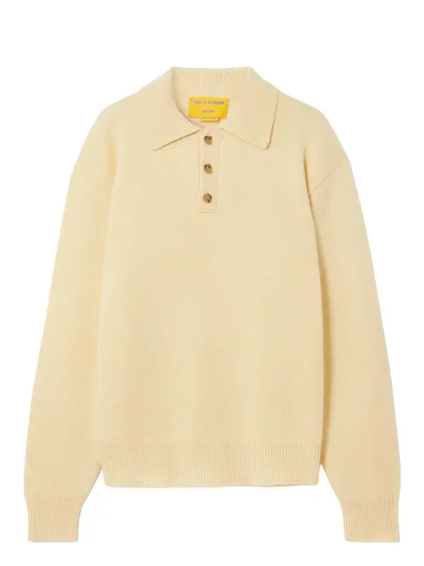 Guest In Residence Allday Cashmere Polo Shirt - Yellow