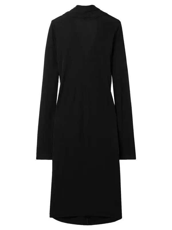 TOTÊME Cape-effect Jersey Midi Dress - Black