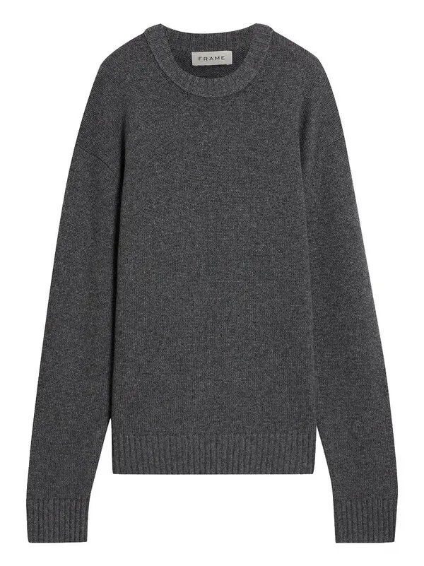 FRAME Wool And Cashmere-blend Sweater - Dark Gray
