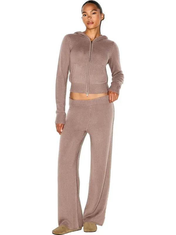 SKIMS Cashmere Wide Leg Pant - Umber