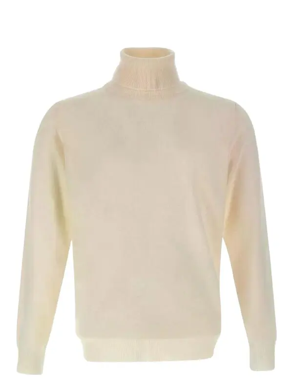 KANGRA Roll-neck Ribbed Sweater - Neutrals