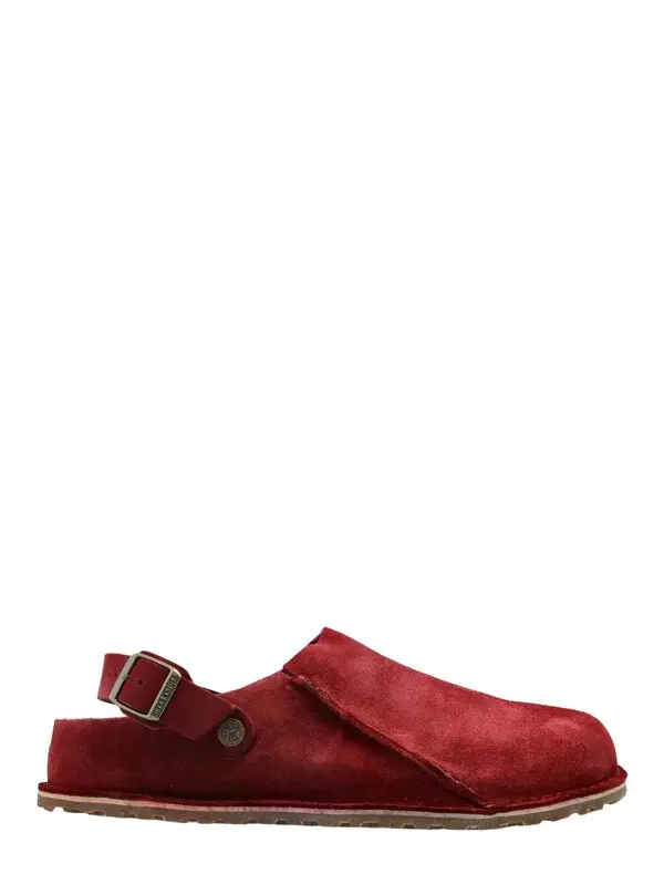 BIRKENSTOCK Lutry Premium Suede Mules - Red