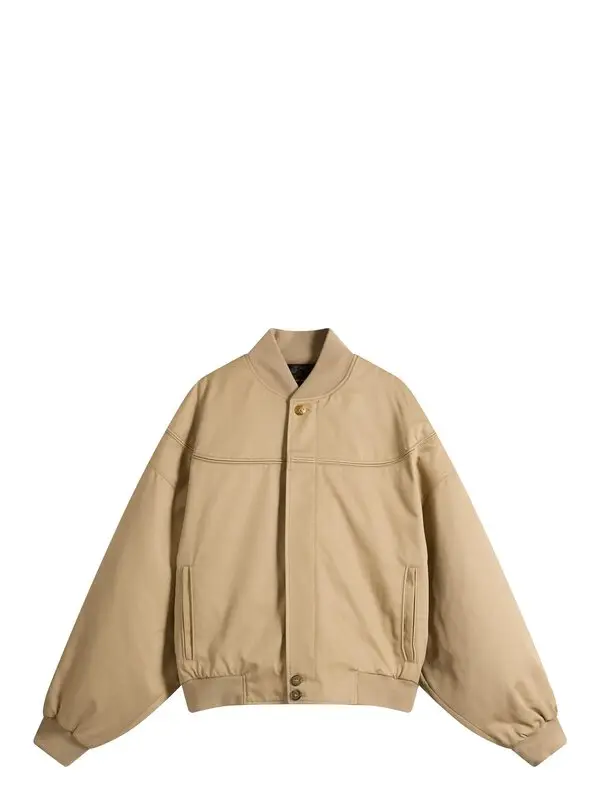 WILLY CHAVARRIA Gas Station Bomber Jacket - Travertine