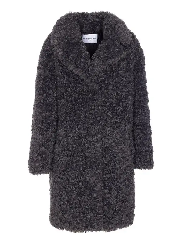STAND STUDIO Camille Coat With Buttons - Grey