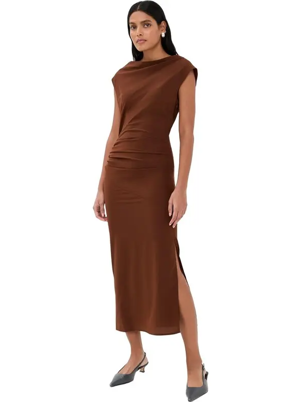 Proenza Schouler Tasa Midi Dress - Mahogany