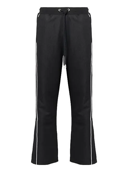 A BATHING APE Bape Line Camo Logo-embellished Woven Track Jogging Bottoms - Black