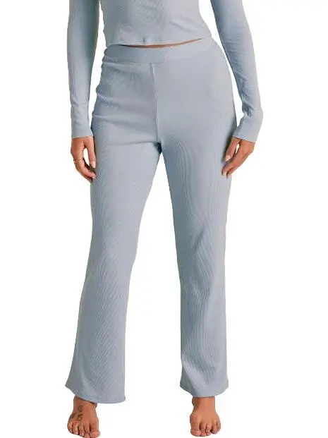 ADORE ME Rib Knit Boyfriend Pant - Light Blue