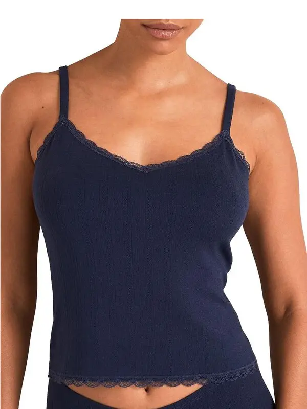 ADORE ME Pointelle Cami Top - Dark Blue