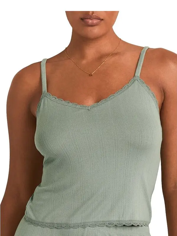 ADORE ME Pointelle Cami Top - Medium Green