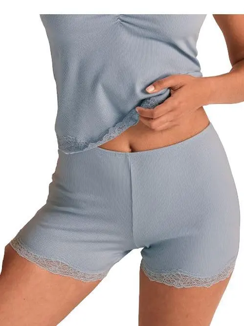 ADORE ME Rib Knit Biker Short - Light Blue