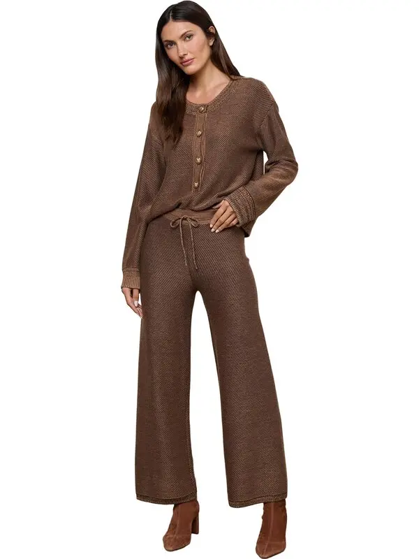 L'Agence Freya Knit Pants - Camel Multi