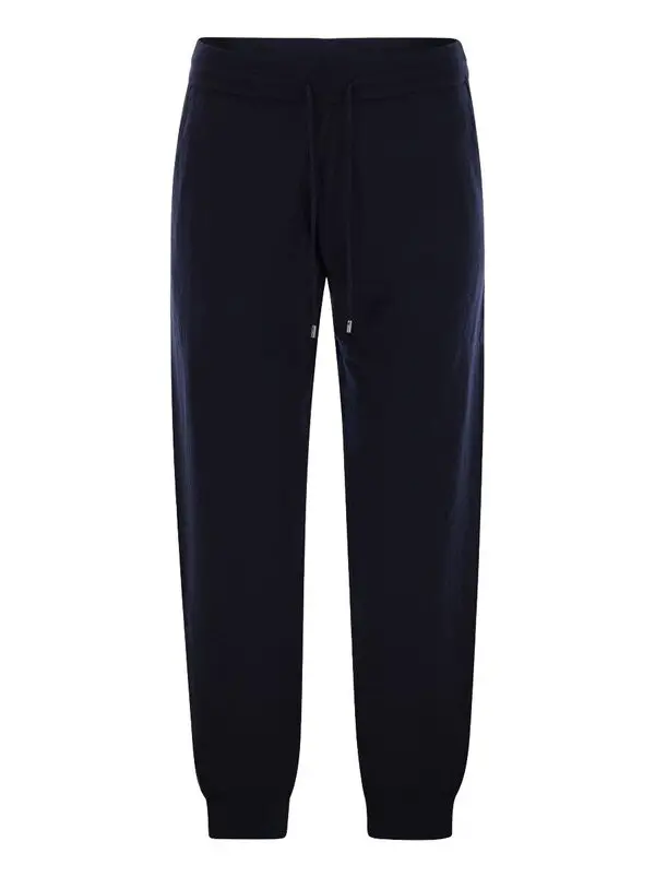 MC2 SAINT BARTH Merino Wool Knitted Trousers - Blue