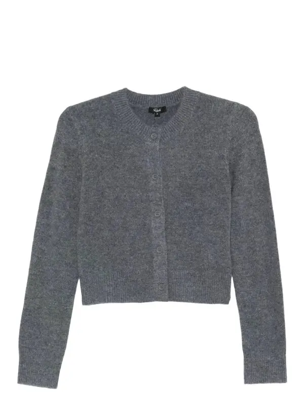 Rails Wool Cropped Cardigan - Grey