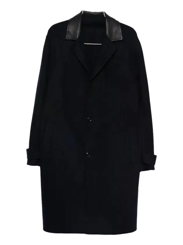 BRETT JOHNSON Panelled-collar Coat - Blue