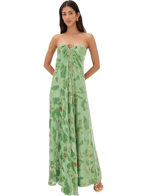 Cult Gaia Renay Strapless Maxi Dress - Moldavite Multi