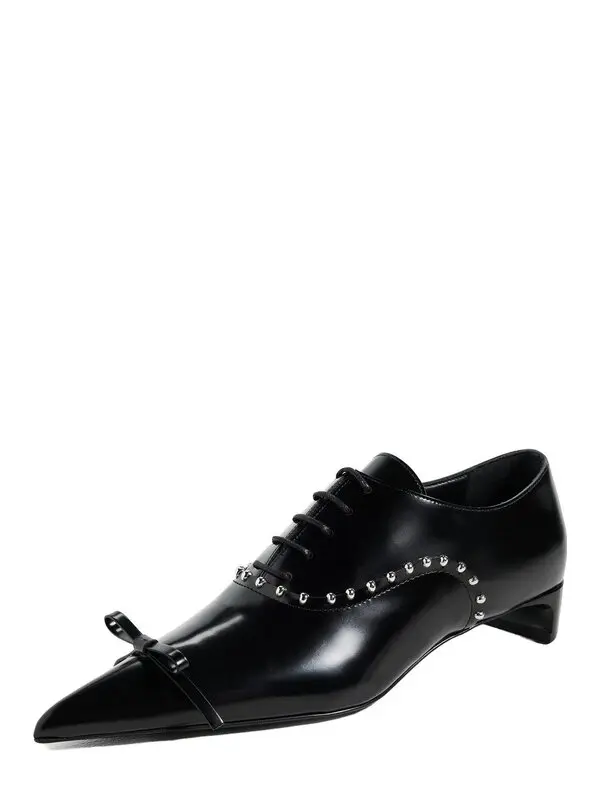 JIL SANDER Studded Leather Pumps - Black