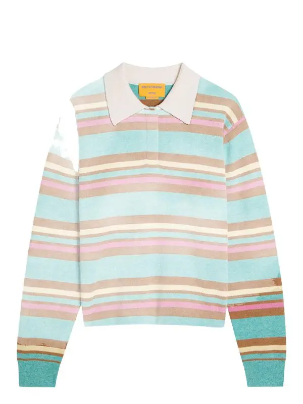 Guest In Residence Cashmere Polo Top - Stripe