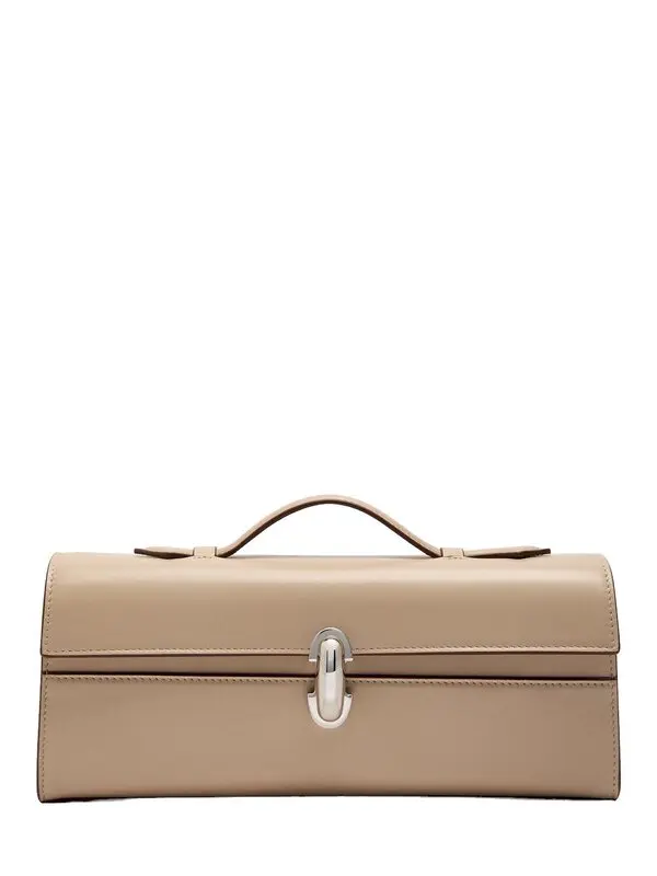 Savette Symmetry Slim Leather Pochette - Beige