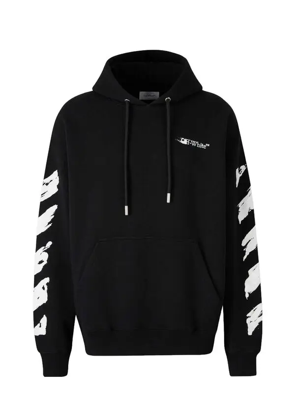 Off-White Hooded Logo Sweatshirt - Black