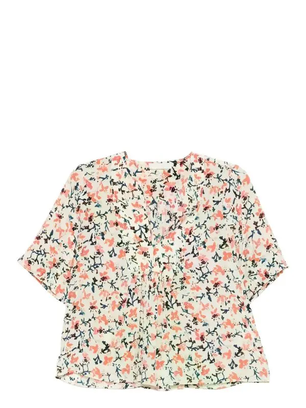 Ulla Johnson Calla Floral Top - Neutrals